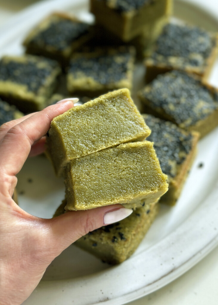 Matcha Butter Mochi, Best of the Bounce! - The Delicious Life