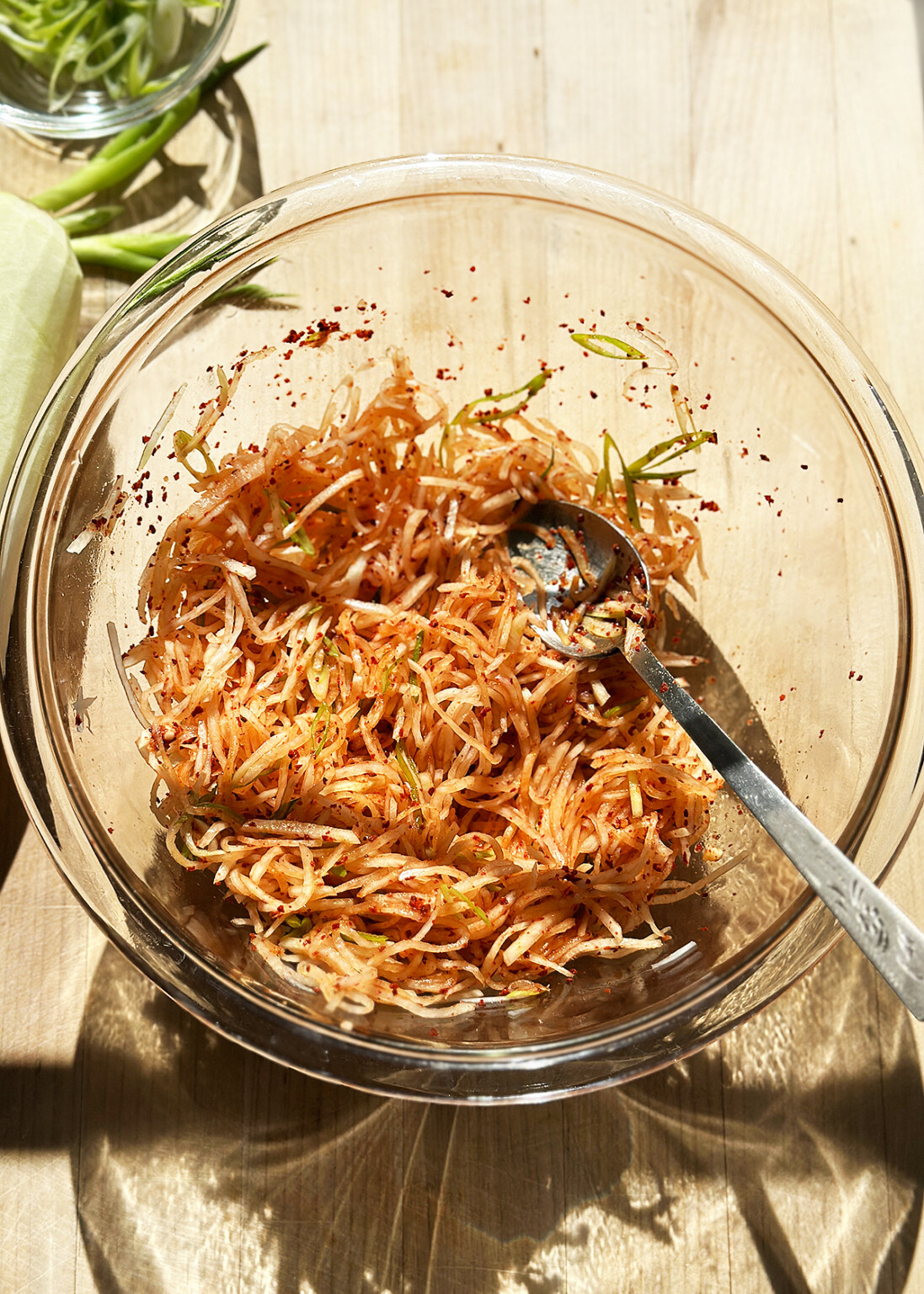Spicy Korean Radish Salad aka Musaengchae