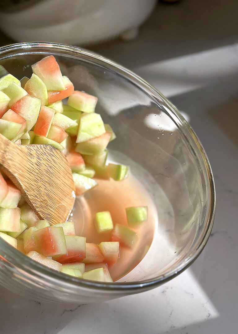 Watermelon Rind Kimchi, the Best Way to Use the Rind - The Delicious Life