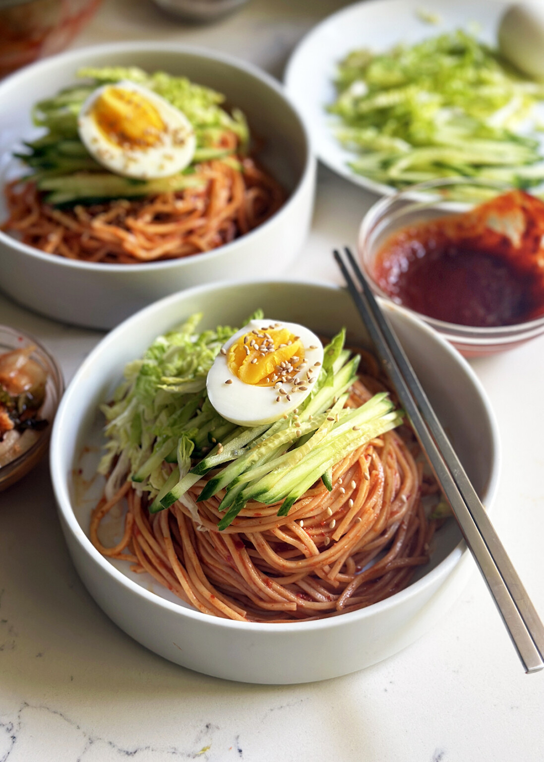 Spicy Korean Cold Noodles, Better than Trader Joe's Bibim Guksu - The ...